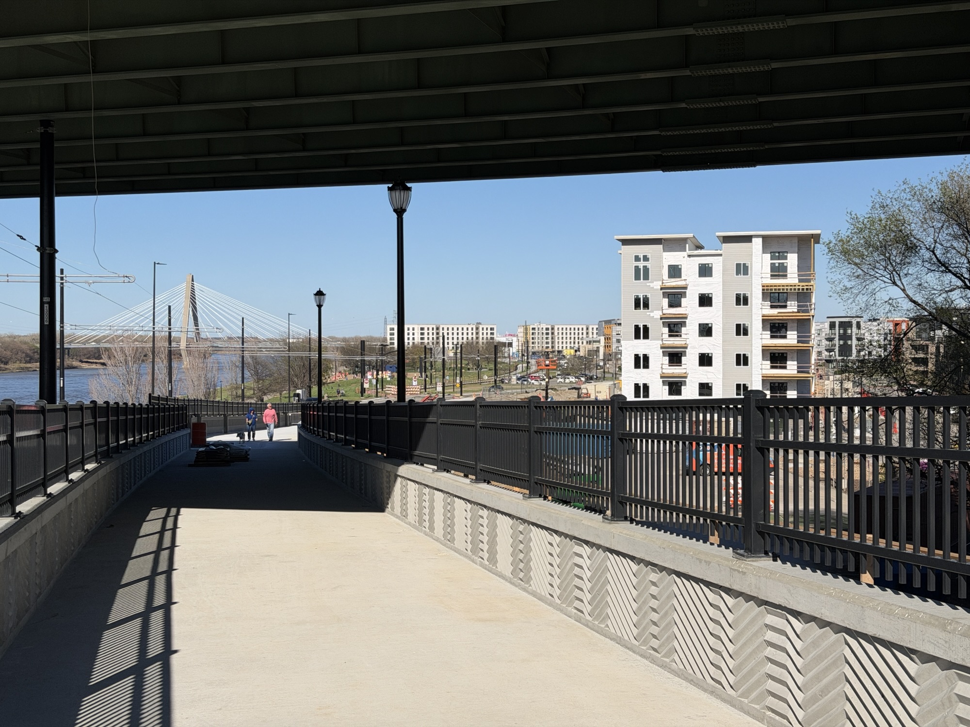 KC Streetcar Riverfront Testing. New Riverfront Pedestrian Bridge ...